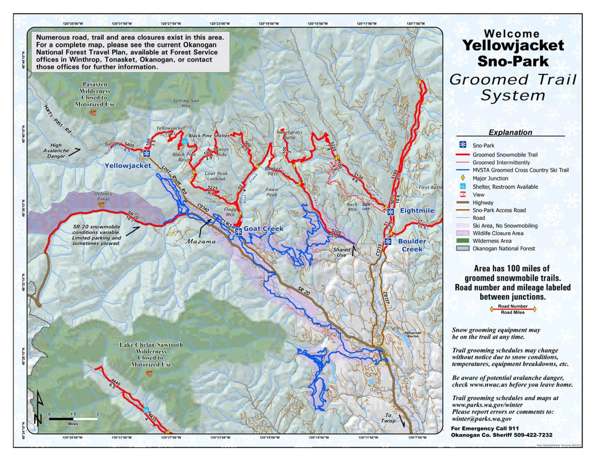 Yellowjacket Sno-Park Map by Washington State Parks | Avenza Maps