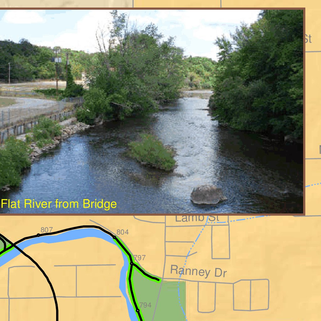 Fred Meijer Flat River Trail Map by West Michigan Trails and Greenways Coalition | Avenza Maps