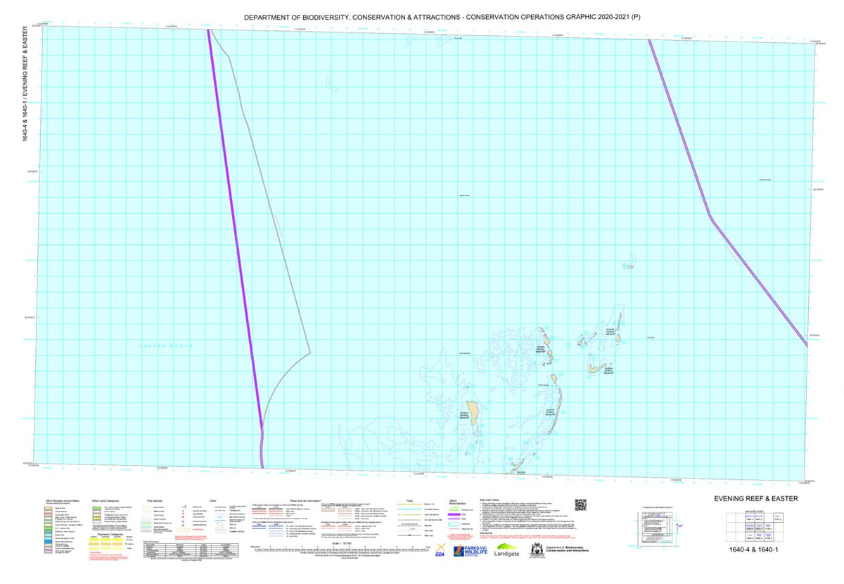 COG Series Map 1640-14: Evening Reef Easter by Western Australia ...