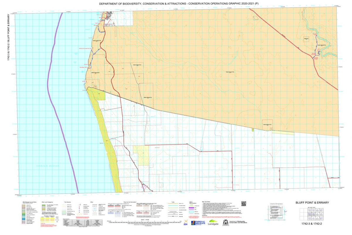 COG Series Map 1742-23: Bluff Point and Erriary by Western Australia ...