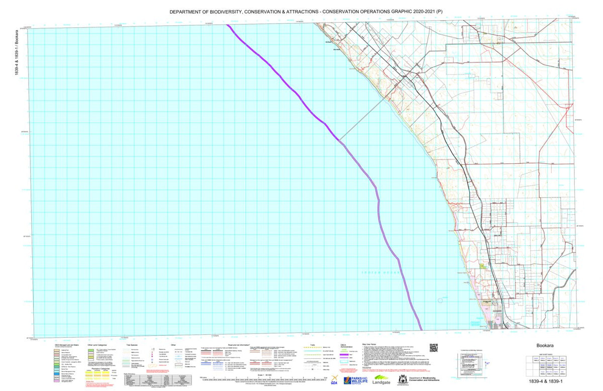 COG Series Map 1839-14: Bookara by Western Australia Department of ...