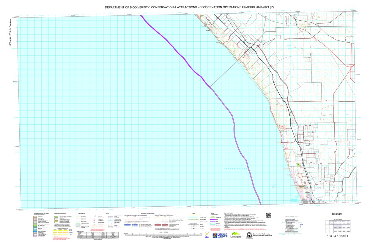 COG Series Map 1839-14: Bookara by Western Australia Department of ...