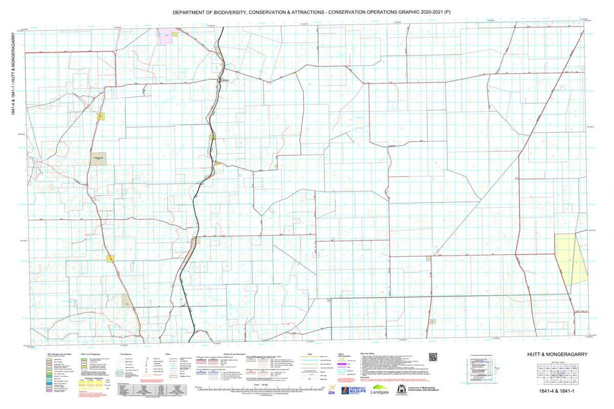 COG Series Map 1841-14: Hutt and Mongeragarry by Western Australia ...