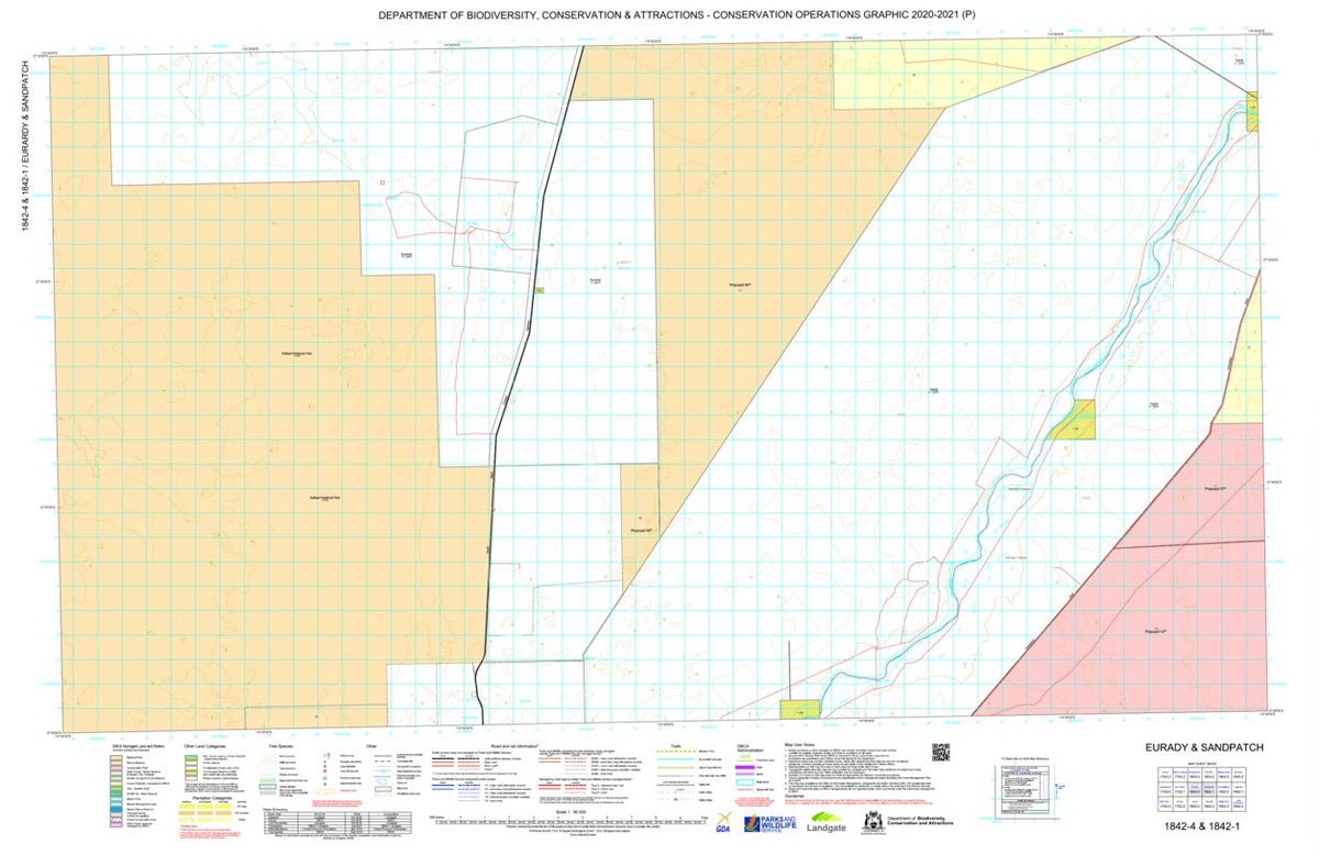 COG Series Map 1842-14: Eurardy and Sandpatch by Western Australia ...
