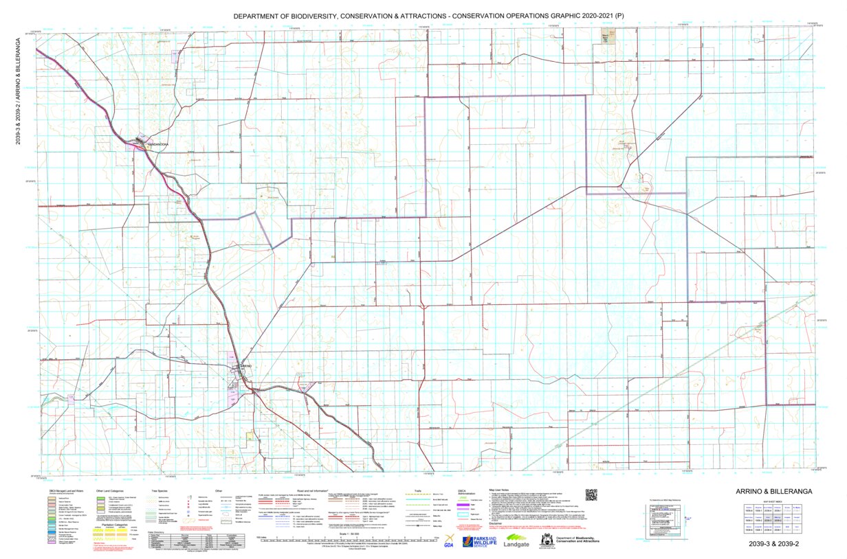 COG Series Map 2039-23: Arrino and Billeranga by Western Australia ...