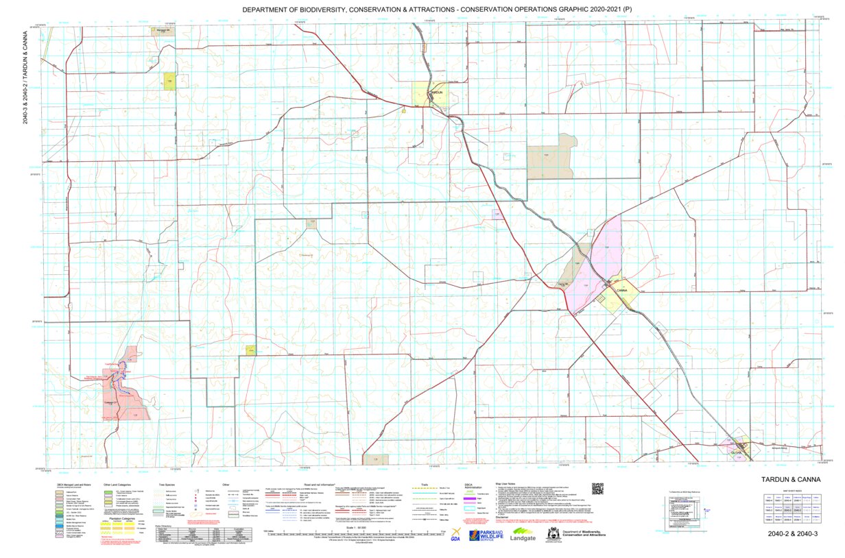 COG Series Map 2040-23: Tardun and Canna by Western Australia ...