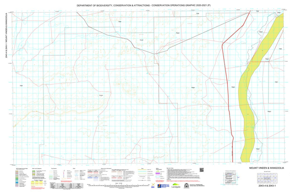 COG Series Map 2043-14: Mount Vinden and Wangoolia by Western Australia ...
