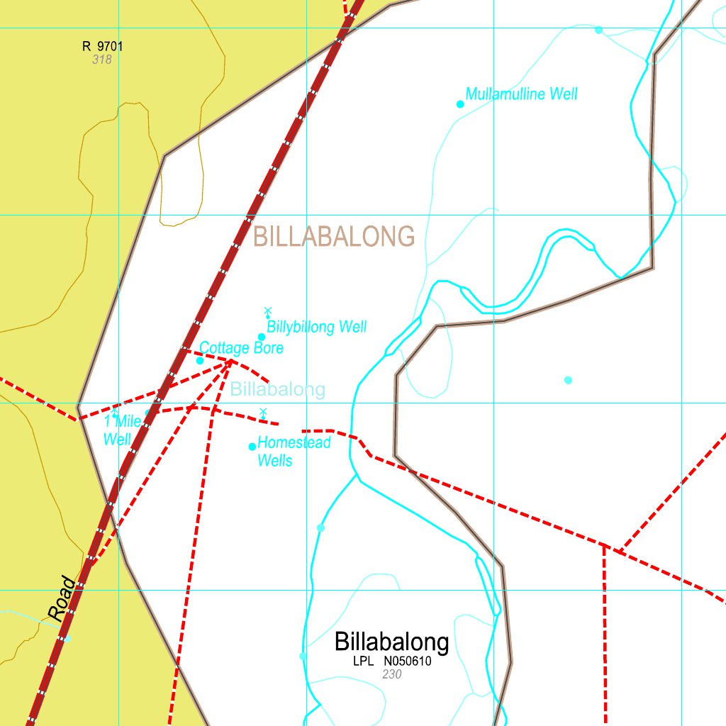 COG Series Map 2043-23: Yallalong and Billabalong by Western Australia ...
