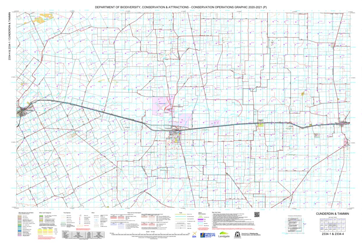 COG Series Map 2334-14: Cunderdin and Tammin by Western Australia ...