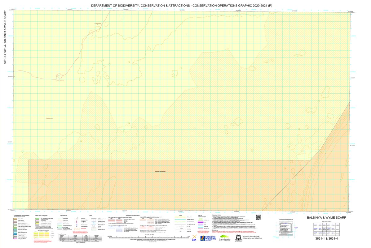 COG Series Map 3631-14: Balbinya and Wylie Scarp by Western Australia ...