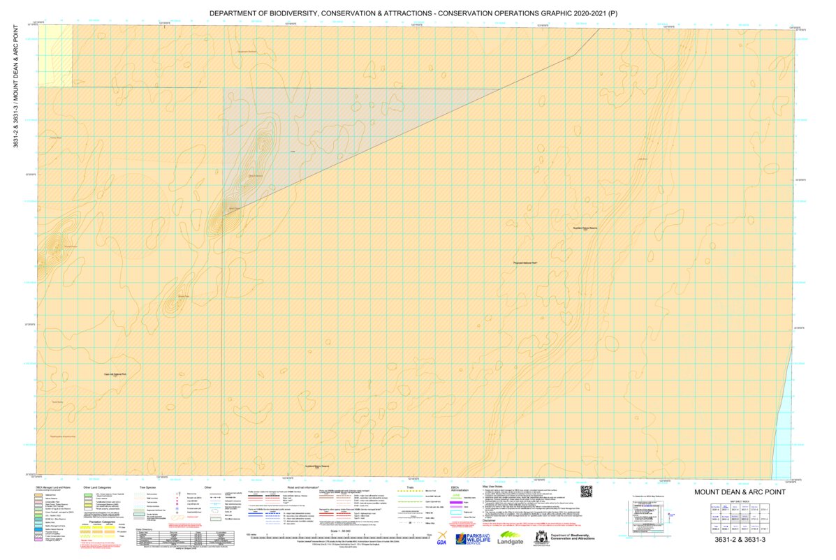 COG Series Map 3631-23: Mount Dean and Ark Point by Western Australia ...