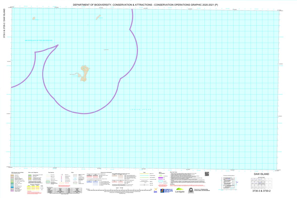 COG Series Map 3730-23: Daw Island by Western Australia Department of ...