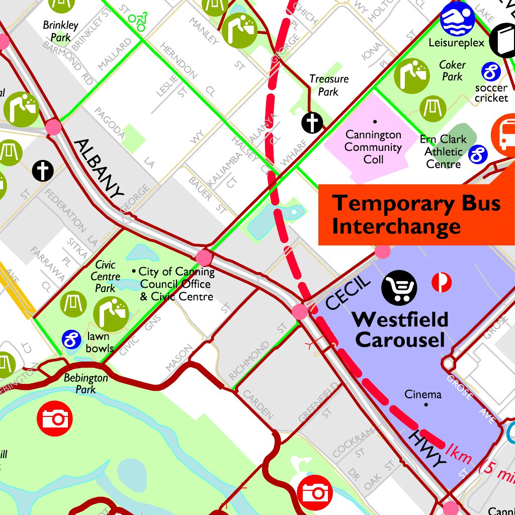 City of Canning - Walk, wheel, ride Map by Western Australia Department ...