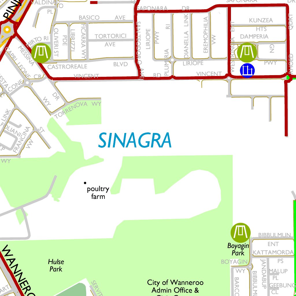 City of Wanneroo - Central Walking Cycling Map by Western Australia ...