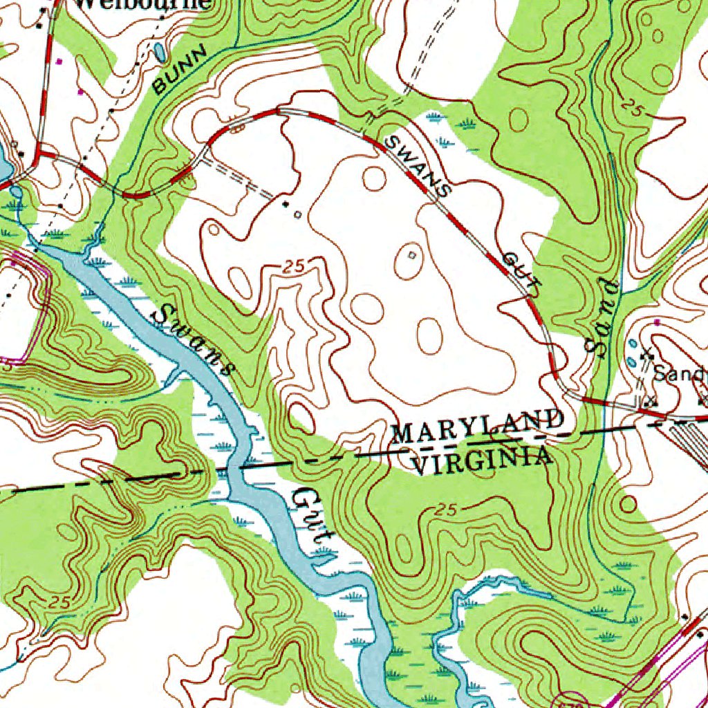 MD-VA-Gridletree: Authoritative US Topos 1966 Map by Western Michigan ...