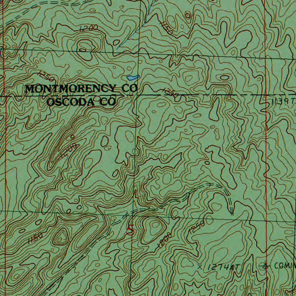 MI-Comins: Authoritative US Topos 1986 Map by Western Michigan ...