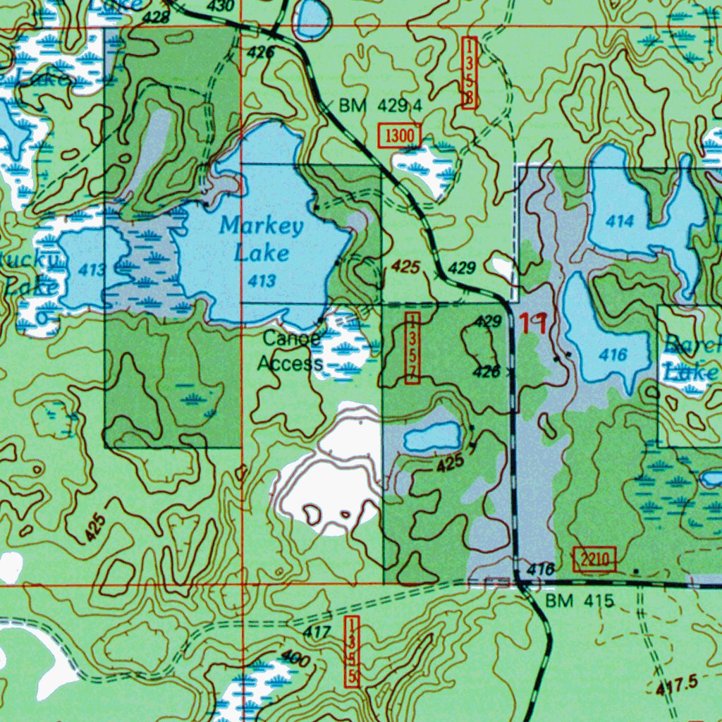 MI-Echo Lake: Authoritative US Topos 1999 Map by Western Michigan ...