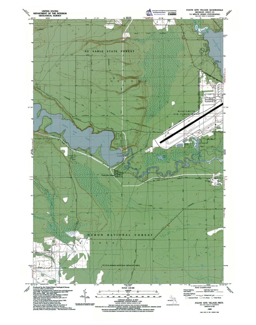 MI-Foote Site Village: Authoritative US Topos 1989 Map by Western ...
