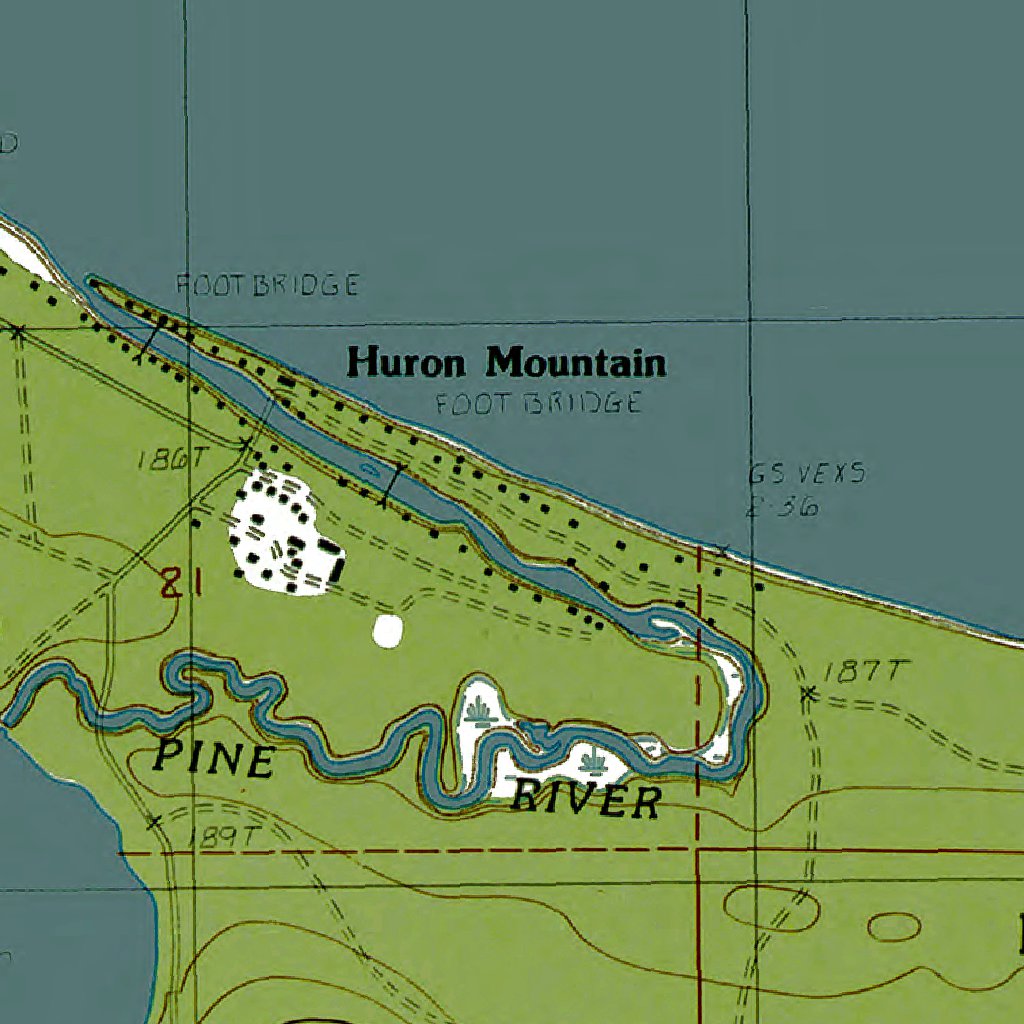 MI-Huron Mountain: Authoritative US Topos 1985 Map by Western Michigan ...