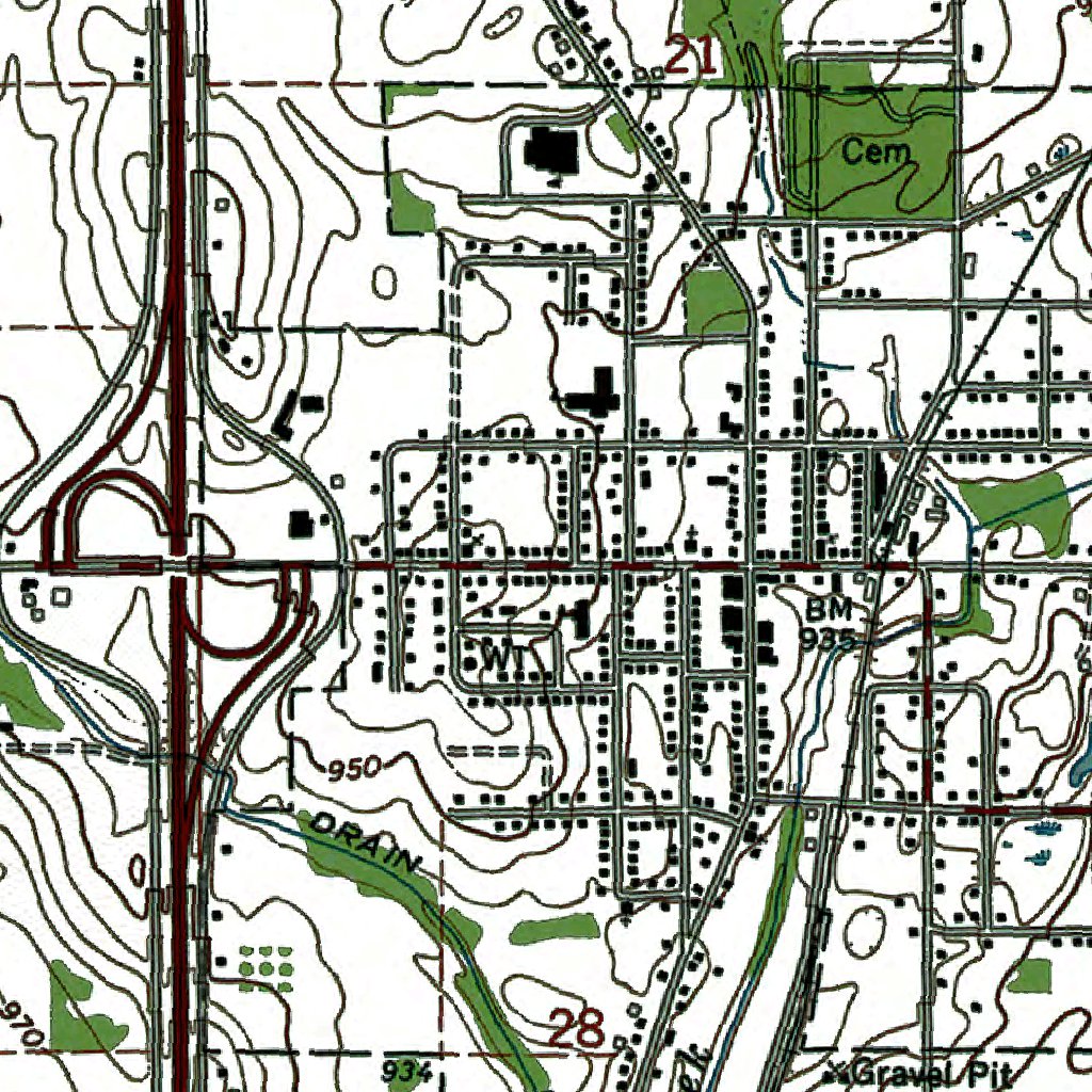 MI-Leslie: Authoritative US Topos 1970 Map by Western Michigan ...