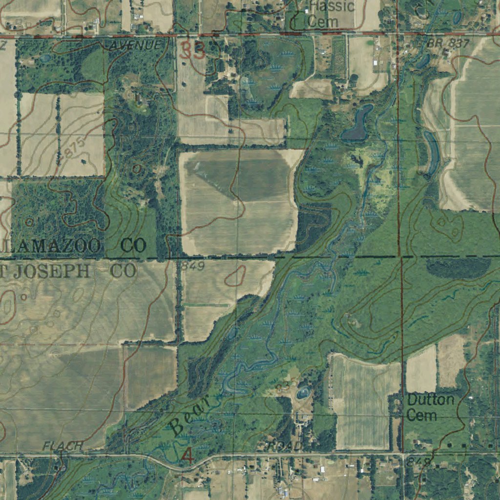 MI-Mendon: GeoChange 1978-2012 Map by Western Michigan University ...