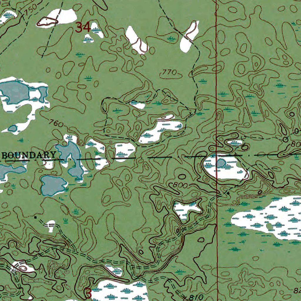MI-Muskallonge Lake SE: Authoritative US Topos 1968 Map by Western ...