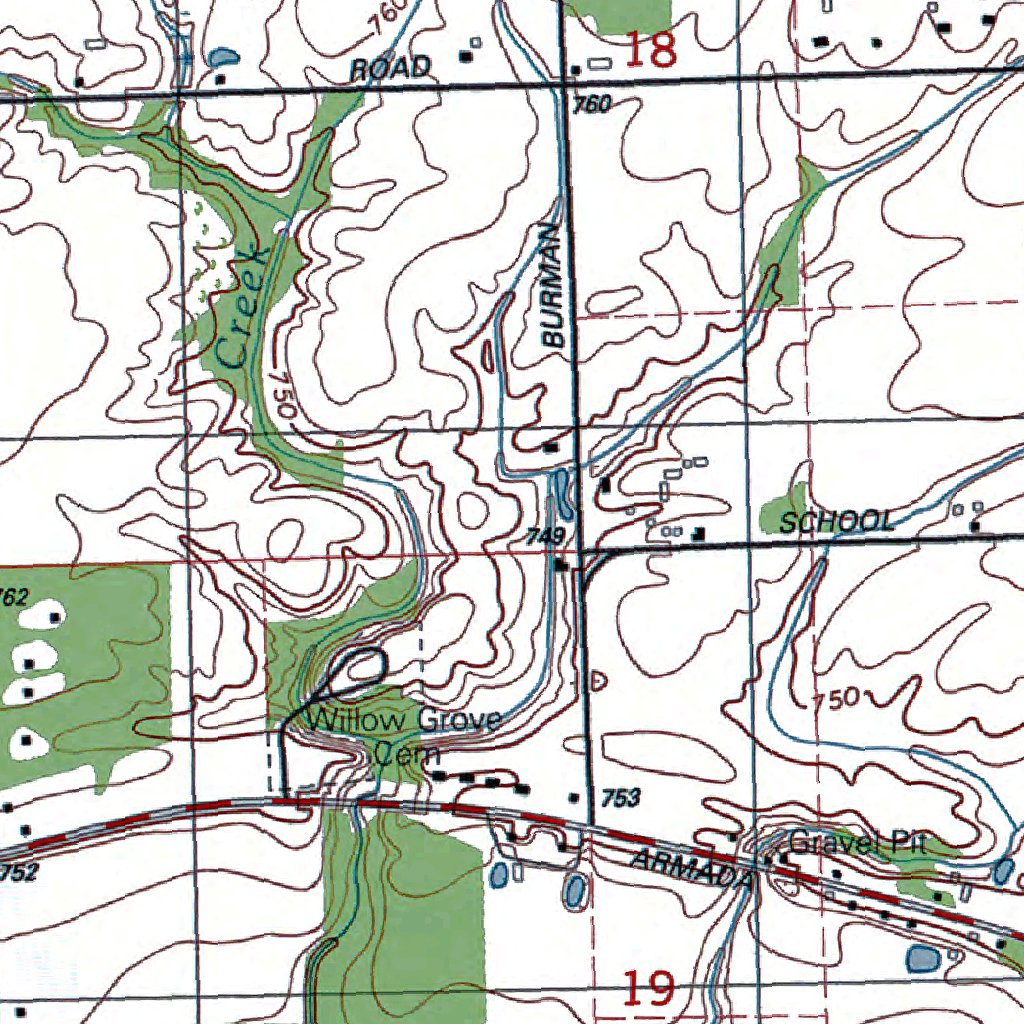 MI-Richmond: Authoritative US Topos 1991 Map by Western Michigan ...