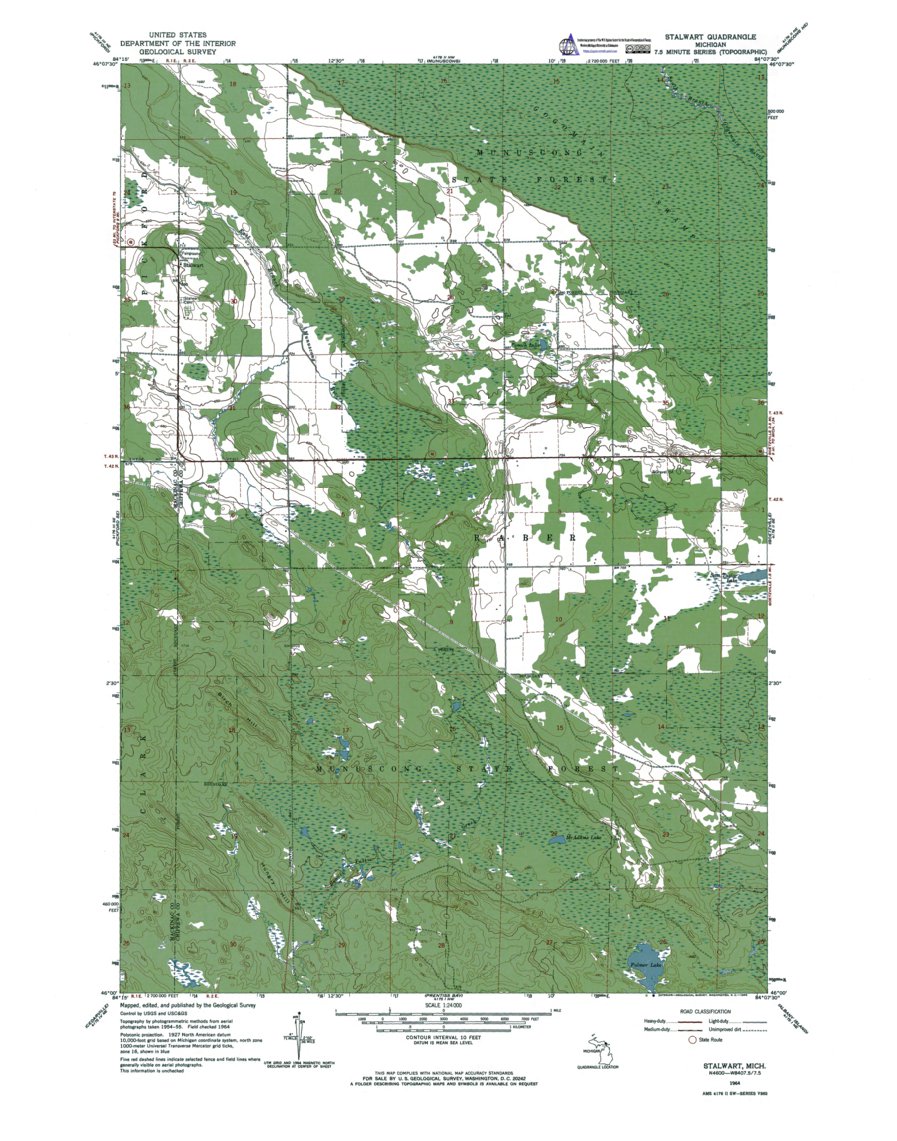 MI-Stalwart: Authoritative US Topos 1964 Map by Western Michigan ...