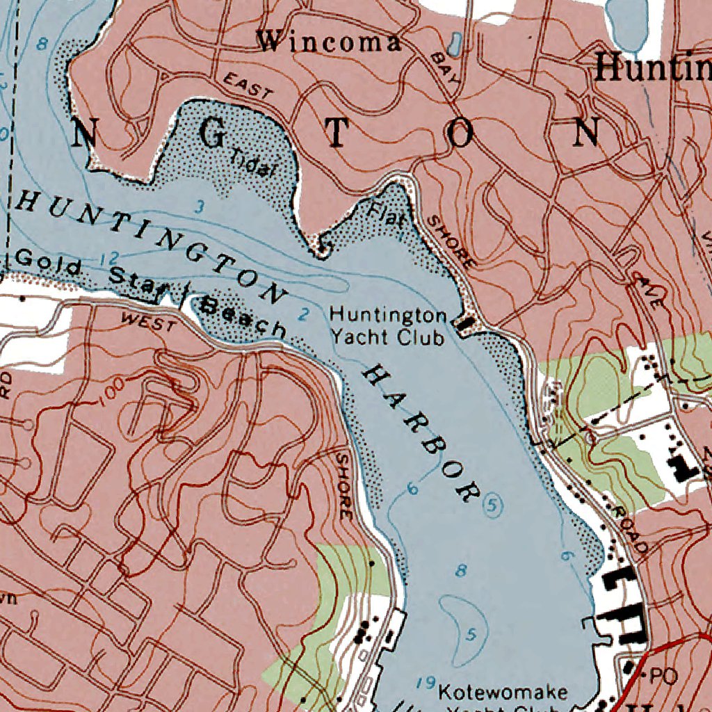 NY-CT-Lloyd Harbor: Authoritative US Topos 1967 Map by Western Michigan ...