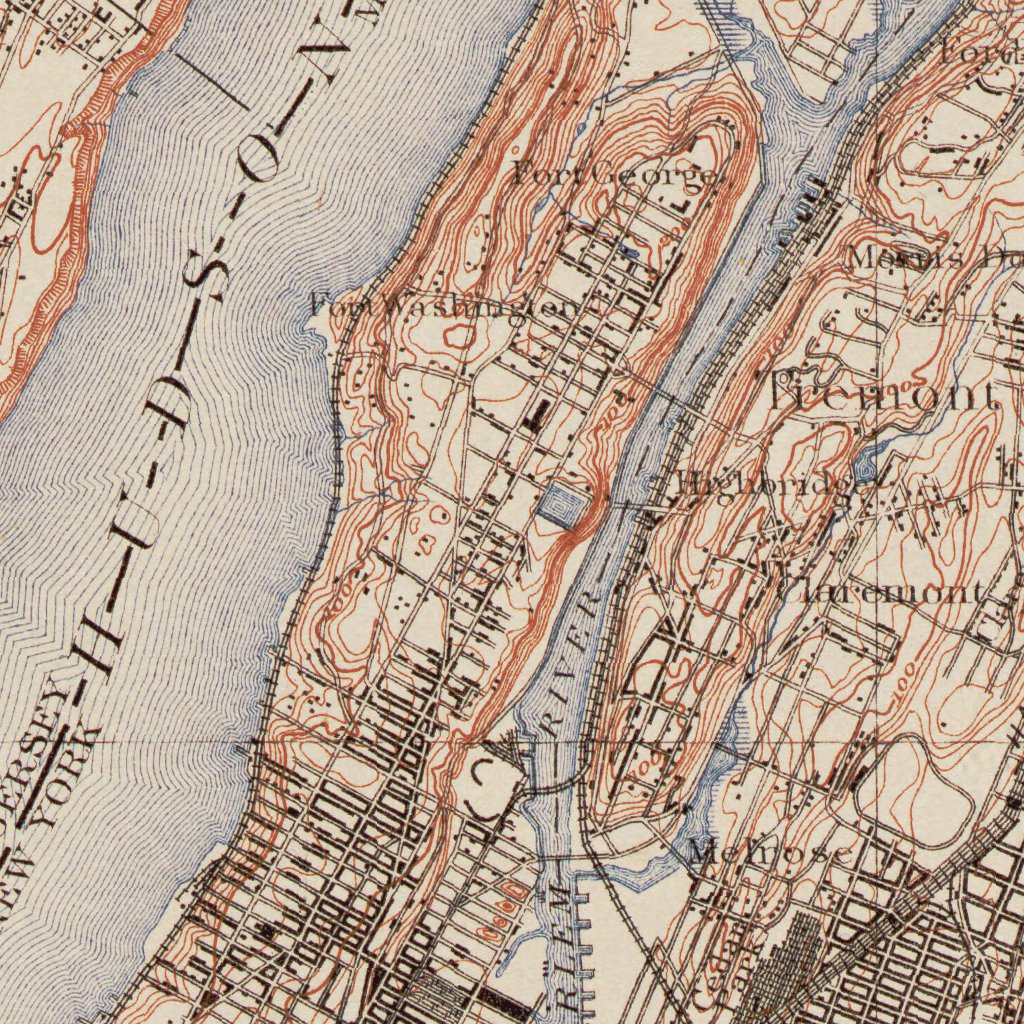 NY-NJ-Harlem: Authoritative US Topo Historic 1900 Map by Western ...