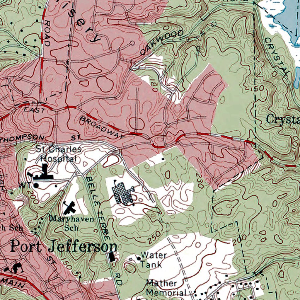 NY-Port Jefferson: Authoritative US Topos 1967 Map by Western Michigan ...
