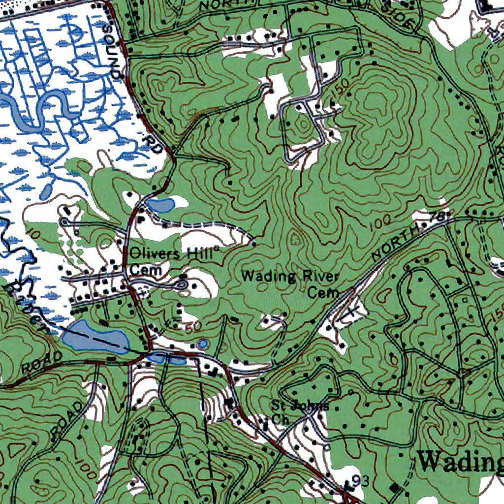 NY-Wading River: Authoritative US Topos 1967 Map by Western Michigan ...