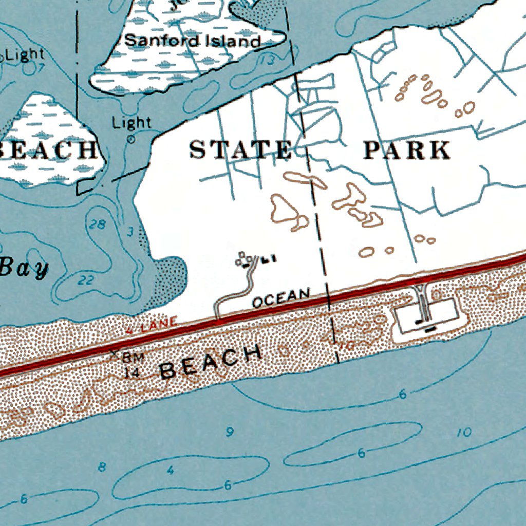 NY-West Gilgo Beach: Authoritative US Topos 1967 Map by Western ...
