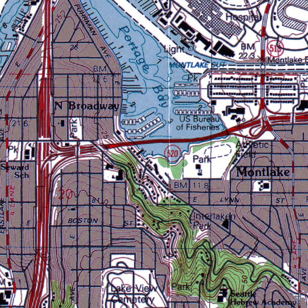 WA-Seattle North: Authoritative US Topos 1983 Map by Western Michigan ...