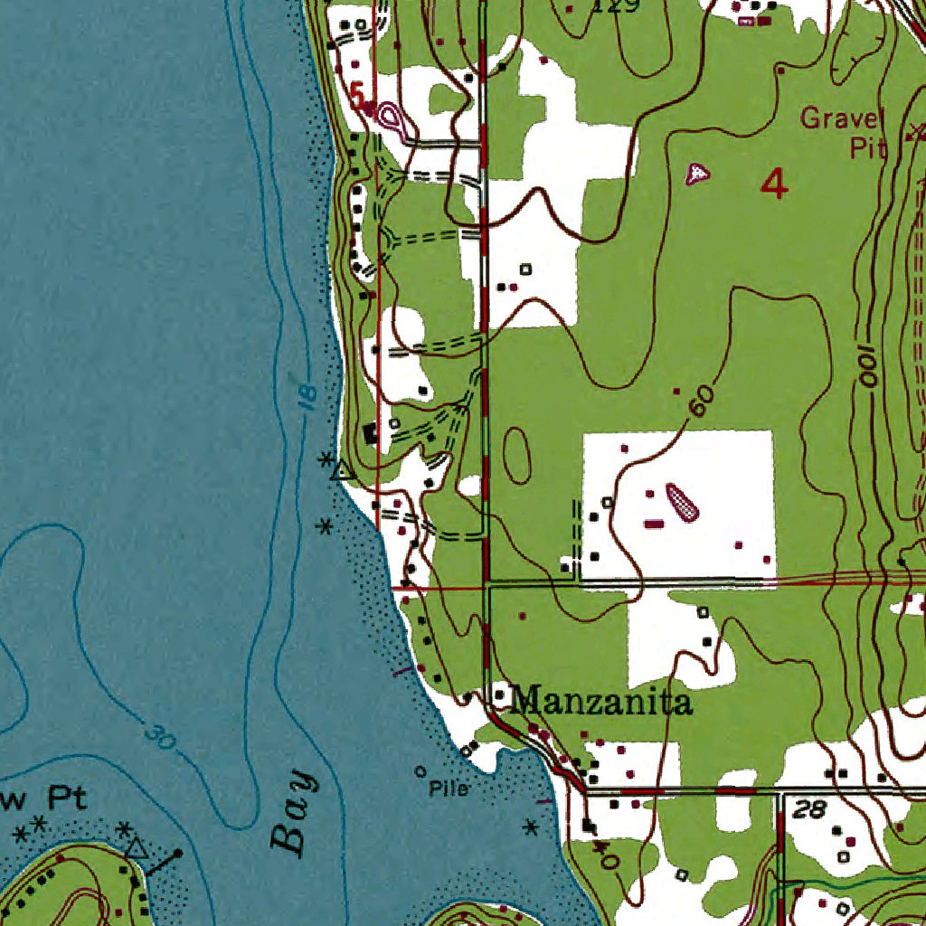WA-Suquamish: Authoritative US Topos 1953 Map by Western Michigan ...