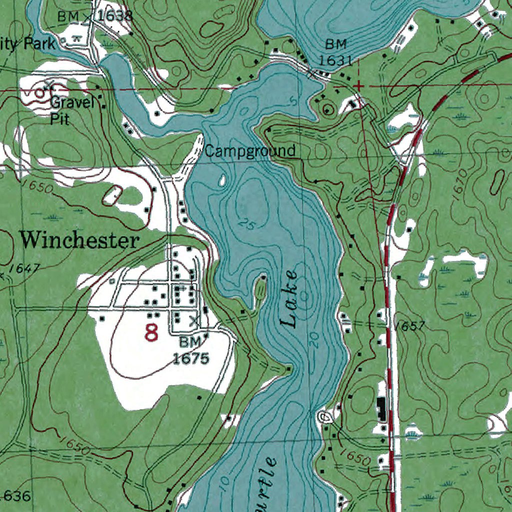 WI-Winchester: Authoritative US Topos 1981 Map by Western Michigan ...