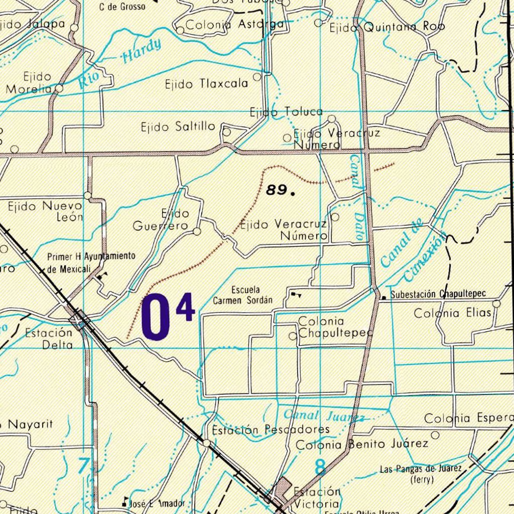 Mexicali, 1981, 4th edition of JOG Air NI-11-12 at 250000 scale Map by ...