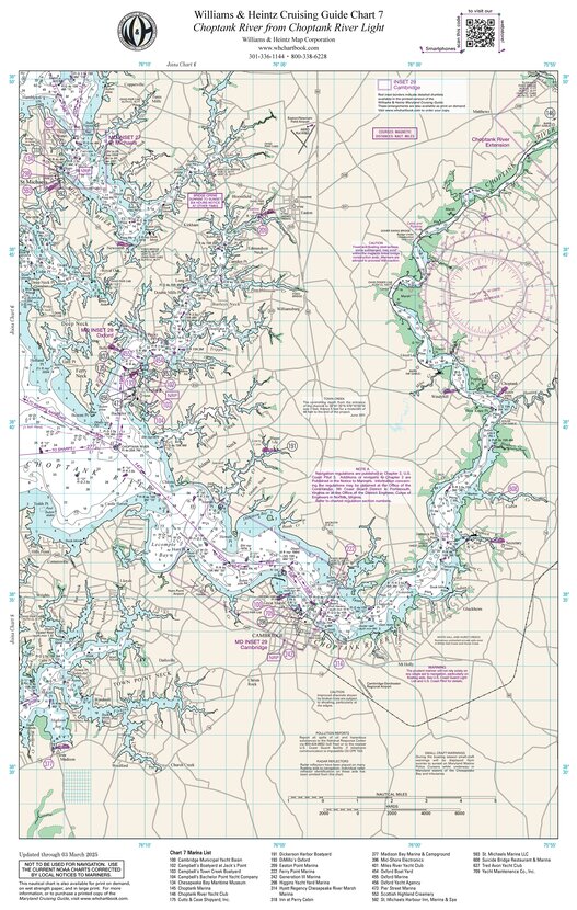 Chesapeake Bay: Choptank River from Choptank Light Map by Williams ...
