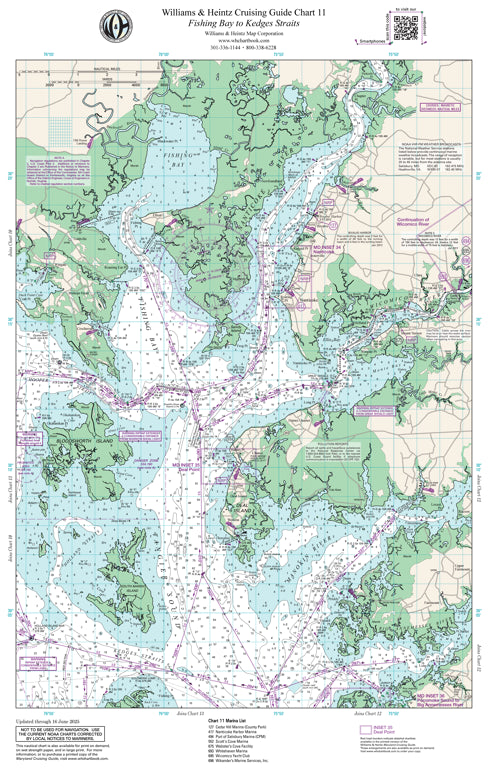 Chesapeake Bay: Fishing Bay to Kedges Straits Map by Williams & Heintz ...