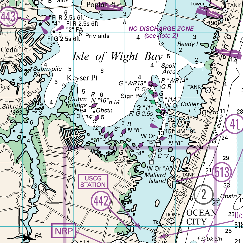 Fenwick Island to Chincoteague Bay Map by Williams & Heintz Map ...