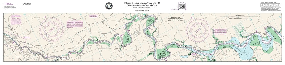 Rappahannock River: Horse Head Point to Fredericksburg Map by Williams ...