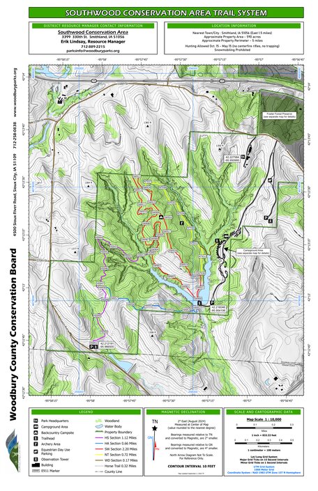 Southwood Conservation Area Trail System Map by Woodbury County ...