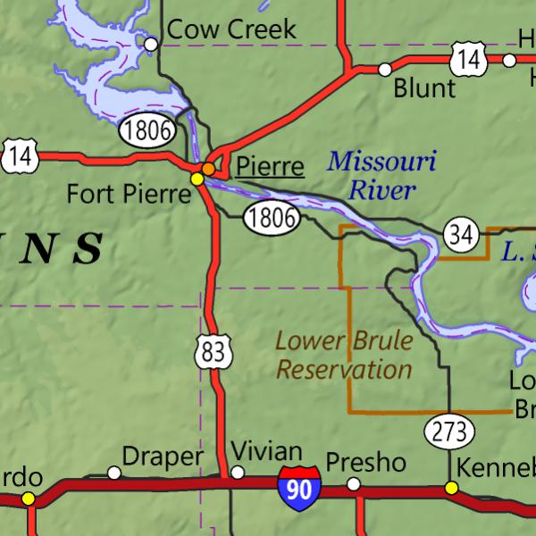 South Dakota Highway Map by World Sites Atlas | Avenza Maps