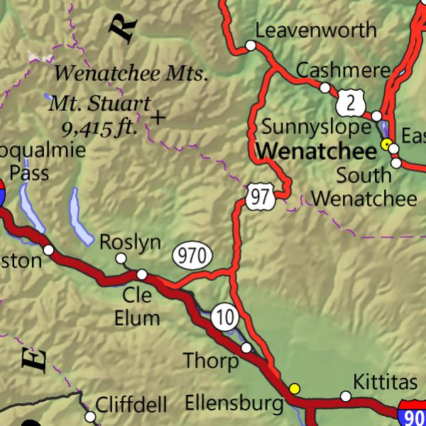 Washington Highway Map by World Sites Atlas | Avenza Maps