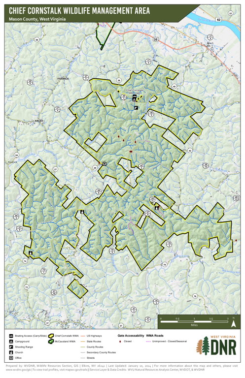 Chief Cornstalk Wildlife Management Area Map by WV Division of Natural ...