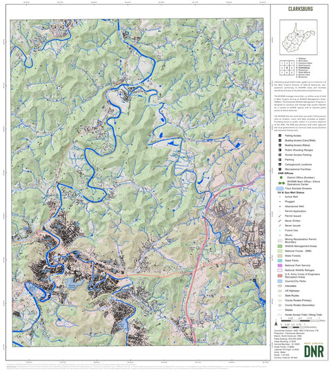 Harrison County, WV Quad Maps - Bundle Map by WV Division of Natural ...