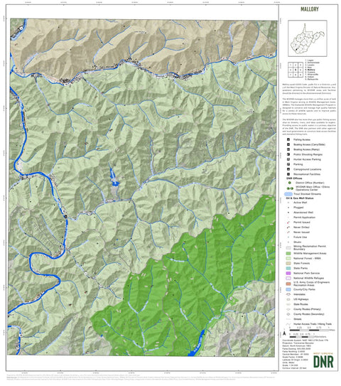 Logan County, WV Quad Maps - Bundle Map by WV Division of Natural ...
