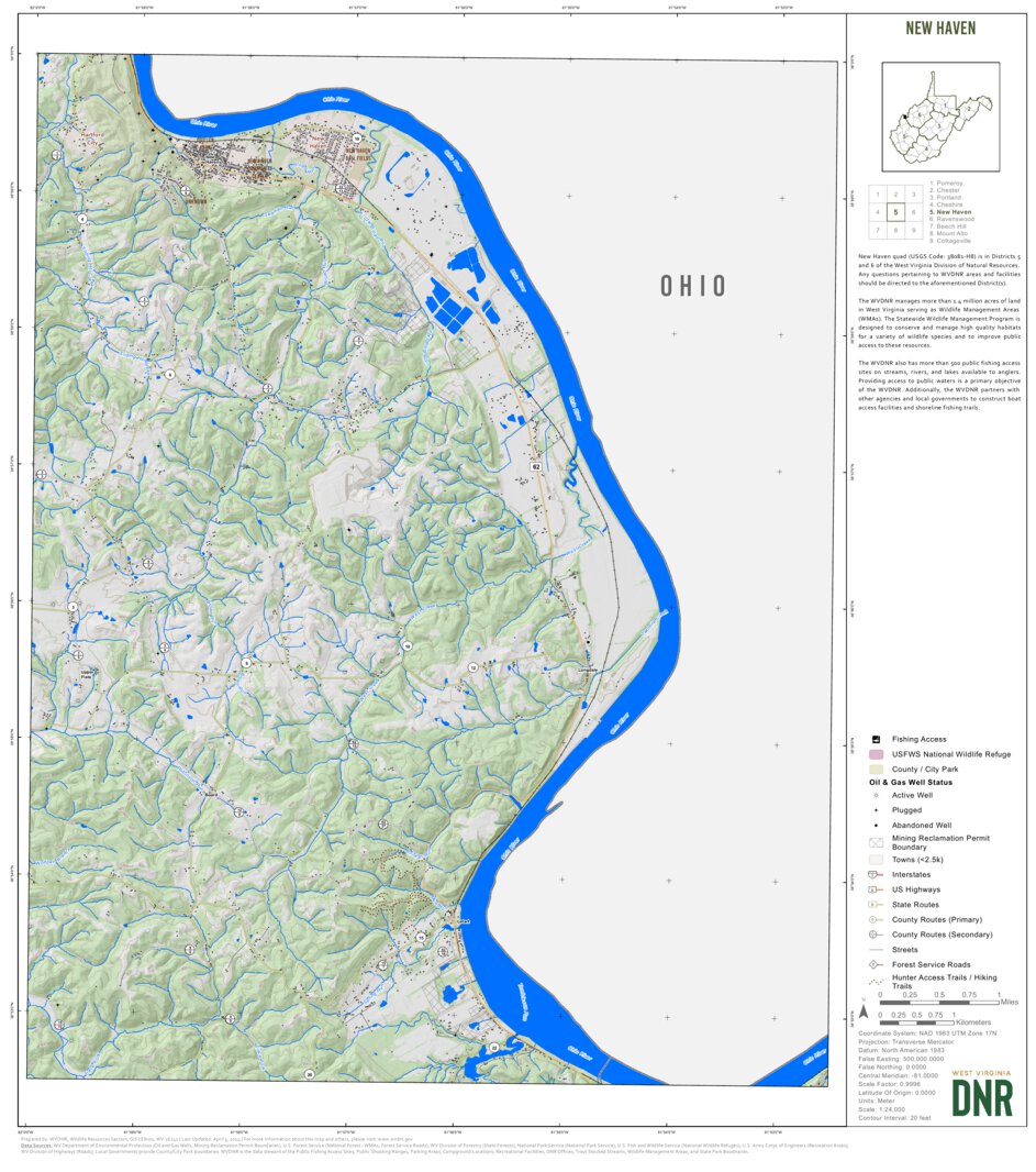New Haven Quad Topo - WVDNR Map by WV Division of Natural Resources ...