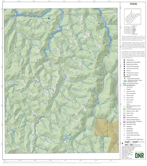 Upshur County, WV Quad Maps - Bundle Map by WV Division of Natural ...