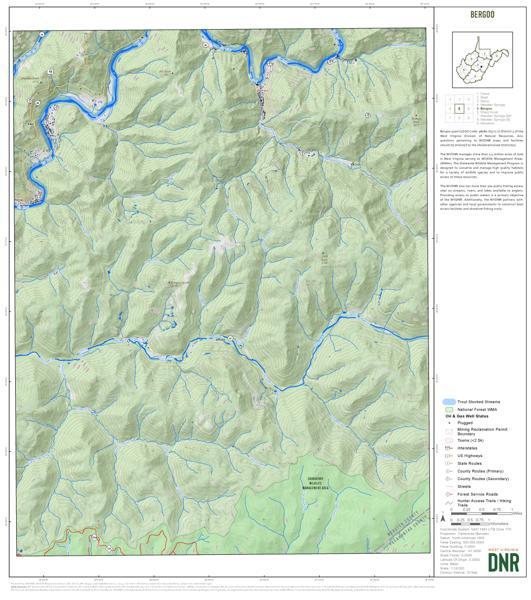Pocahontas County, WV Quad Maps - Bundle Map by WV Division of Natural ...